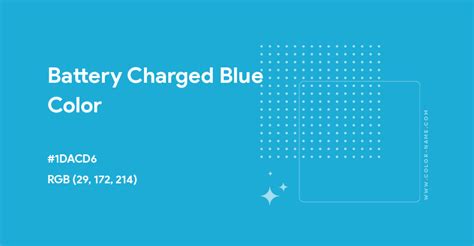 Battery Charged Blue Color Hex Code Is 1dacd6