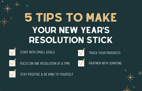 5 Tips To Make Your New Years Resolutions Stick