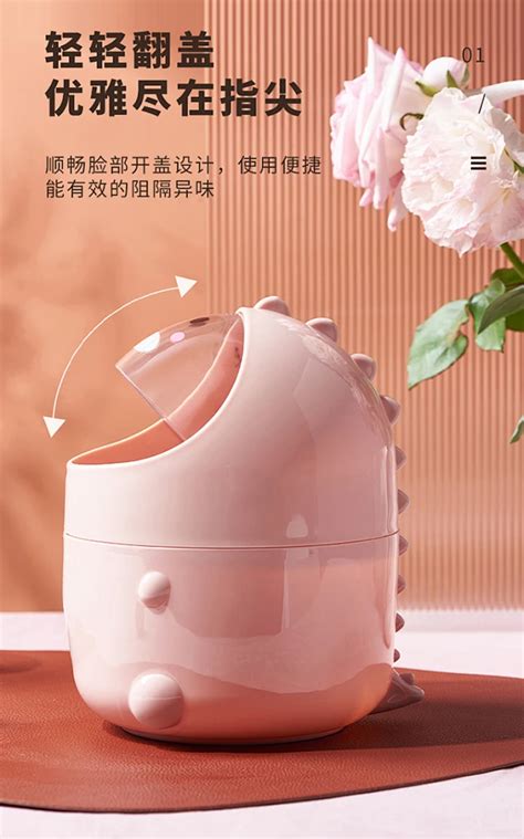 恐龙桌面垃圾桶可爱小号办公室桌子茶几收纳桶大开口迷你带盖纸篓 淘宝网 花瓣网