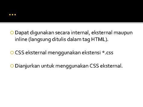 Cascading Style Sheet Css Dan Html Form Pengembangan