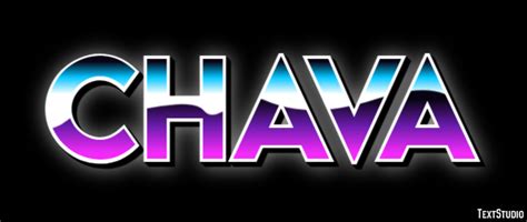 Chava Text Effect And Logo Design Name