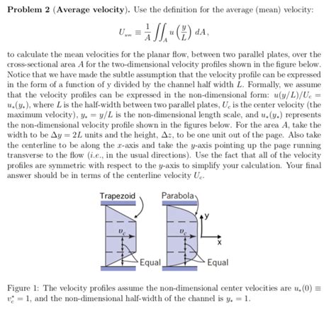 Problem 2 Average Velocity Use The Definition For Chegg Com