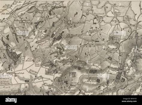 English Part Of Ordnance Survey Map 1817 Ordnance Survey 5 1817