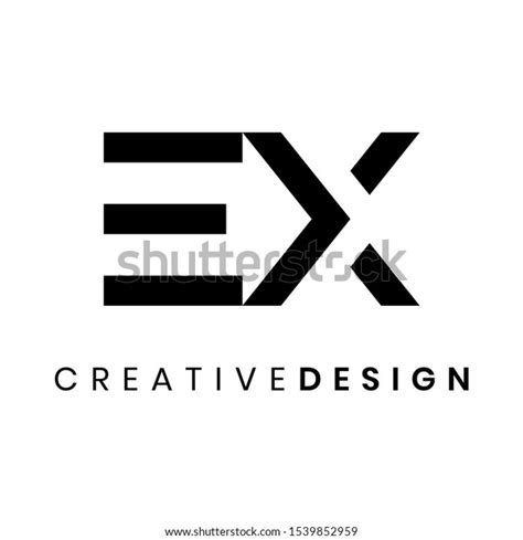 Creative Abstract Letter Ex Logo Design Stock Vector Royalty Free