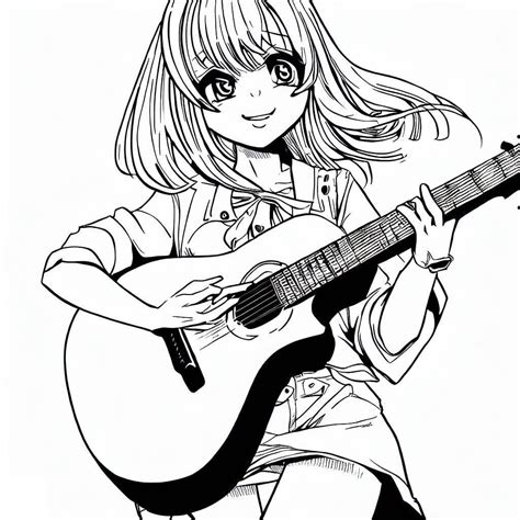 Coloriage Fille Manga Serveuse Télécharger Et Imprimer Gratuit Sur