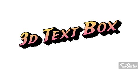 3d Text Box Font Animated  Logo Designs