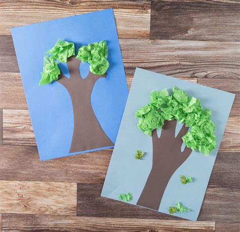 Tissue Paper Tree Craft At Jorja Knipe Blog