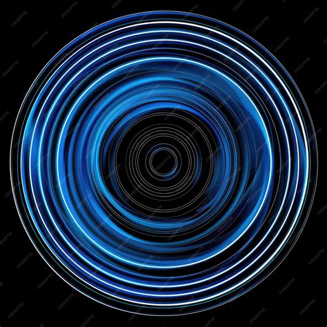 Premium Photo Blue Concentric Circles Of Sonar Waves In Abstract