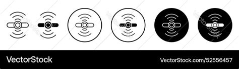 Sensor Icon Set On White Background Royalty Free Vector