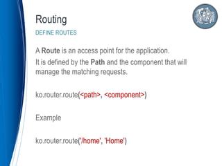 Knockout Js Components Routing Ppt