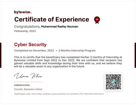 Muhammad Raafay On Linkedin Givemycertificate Community Bytewise
