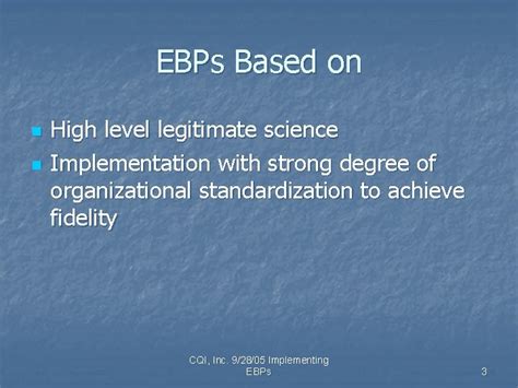 Implications For Massachusetts EBP Implementation Jonathan Delman MPH