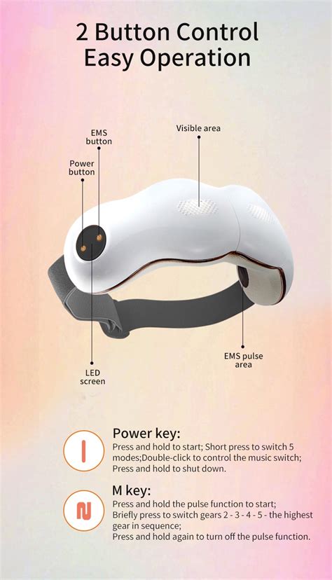 New Smart Eye Massager Air Pressure Pulse Eye Vibration Ems Hot