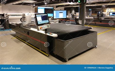 CNC Machine For Cutting Fabrics Textile Stock Photo Image Of