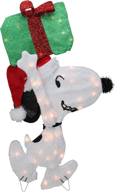 Northlight Lighted Peanuts Snoopy With Present Christmas