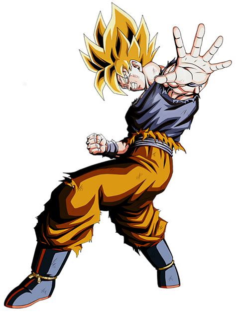 Super Saiyan Goku Movie 6 Dokkan Battle Render 4 By Princeofdbzgames