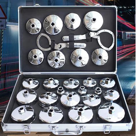 범용 오일 필터 캡 렌치 소켓 컵 도구 키트 65mm 101mm 27 개 Aliexpress