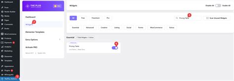 How To Add A Pricing Table In Elementor The Plus Addons For Elementor