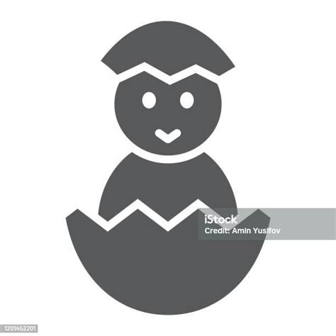 병아리는 달걀 문양 아이콘 부활절과 휴일 계란 기호 벡터 그래픽 흰색 배경에 단단한 패턴 Eps 10에 병아리를 들여다 10에 대한 스톡 벡터 아트 및 기타 이미지 Istock