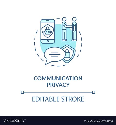 Communication Privacy Concept Icon Royalty Free Vector Image