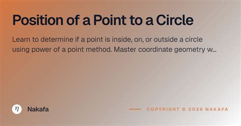 Position Of A Point To A Circle Analytic Geometry Mathematics