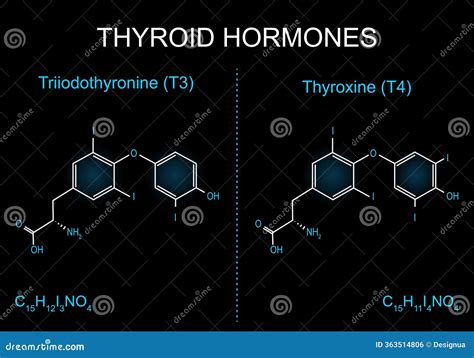 Molecule Thyroxine Molecular Structures Thyroid Hormone 3d Model Structural Chemical Formula