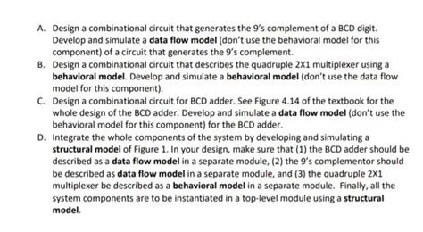 Solved In This Project You Need To Implement A BCD Chegg Com