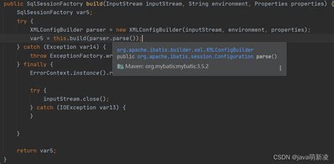Mybatis中，sqlsessionfactorybuilder使用build方法时做了哪些事？ Csdn博客