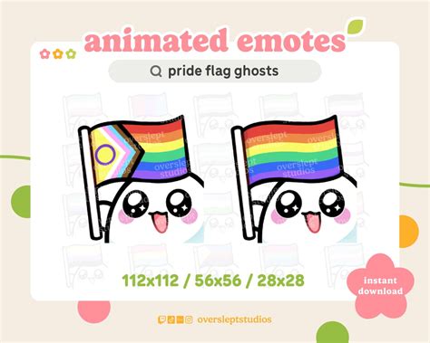 Animated Pride Flag Emotes For Twitch And Discord Ghost Emotes
