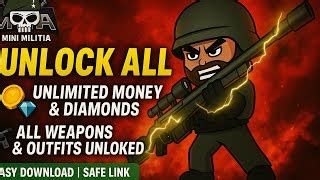 Mini Militia Mod Apk Mod Menu V5 6 0 Unlimited Money Health Ammo Speed