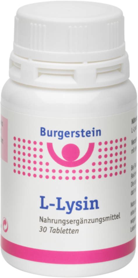 L Lysin 500mg Burgerstein Vitalabo Online Shop