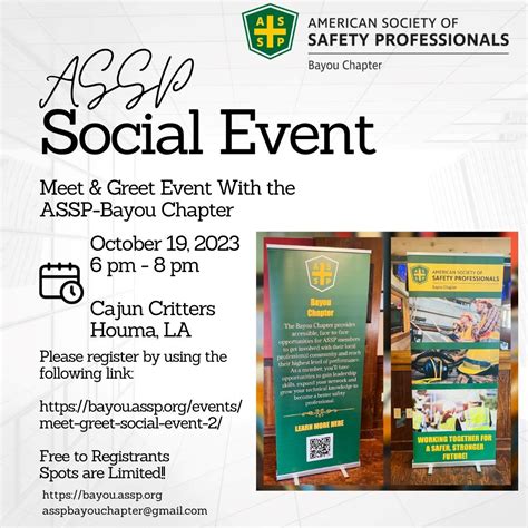 Meet And Greet Event Assp Bayou Chapter