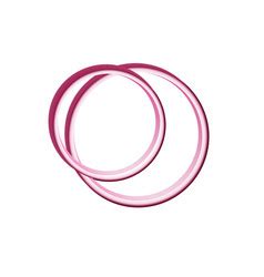 Icon Red Onion Sliced With Rings Design Element Vector Image