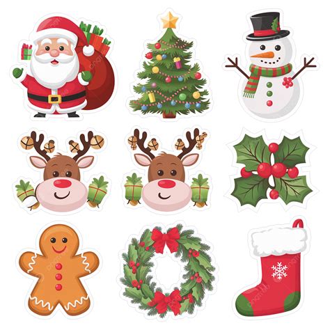 크리스마스 스티커 시트 크리스마스 스티커 시트 크리스마스 스티커 크리스마스 Png 일러스트 및 이미지 에 대한 무료 다운로드 Pngtree