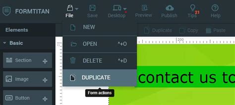 duplicate form