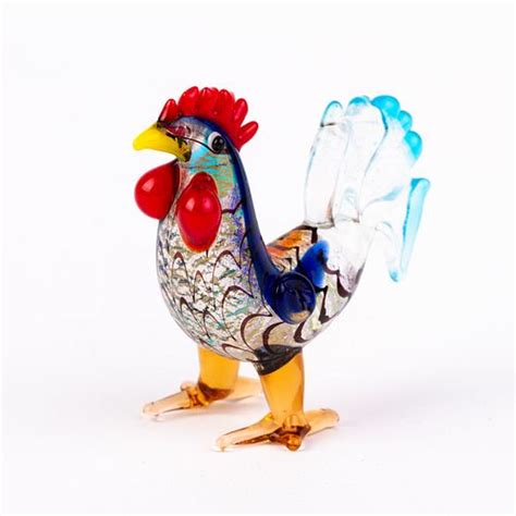 Murano Venetian Glass Designer Sculpture Rooster For Sale At Auction