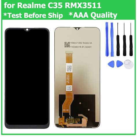 For Realme C35 Rmx3511 Lcd Display Touch Screen Glass Digitizer
