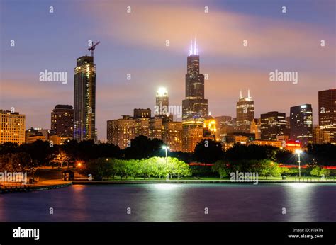 Chicago Willis Tower Skyline Banque De Photographies Et Dimages à