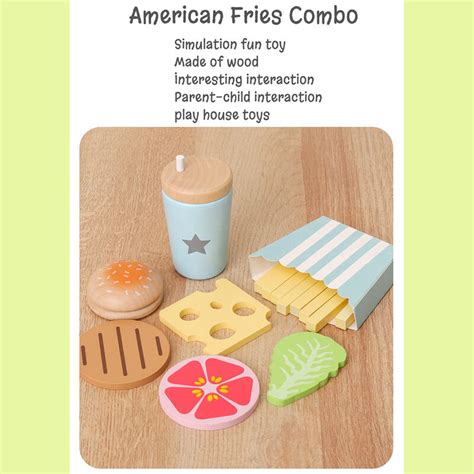 나무 어린이 미국 놀이 장난감 인지 부모 자녀 상호작용 교구 놀이 가상 척 재생