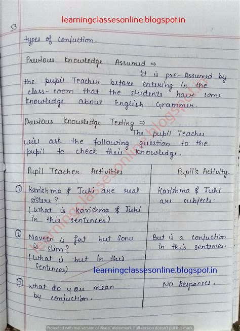 Lesson Plan In English On Conjunction Artofit