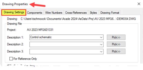 Autocad Electrical Part 3 Using Project And Drawing Properties To