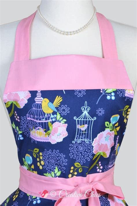Ruffled Retro Apron Cute Full Vintage Kitchen Womens Apron