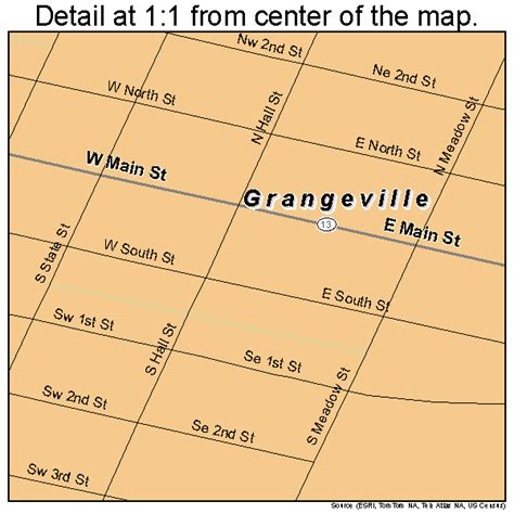 Grangeville Idaho Street Map 1632950