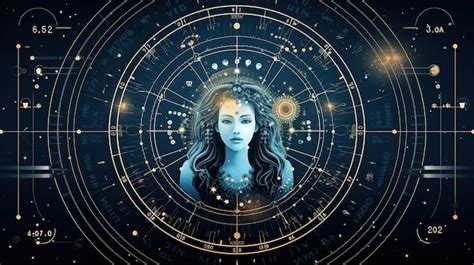 Premium Ai Image Futuristic Virgo Zodiac Horoscope Astrology Symbol