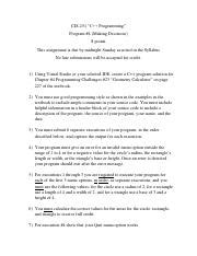 CIS251 Program4 Specification 1 Pdf CIS 251 C Programming Program