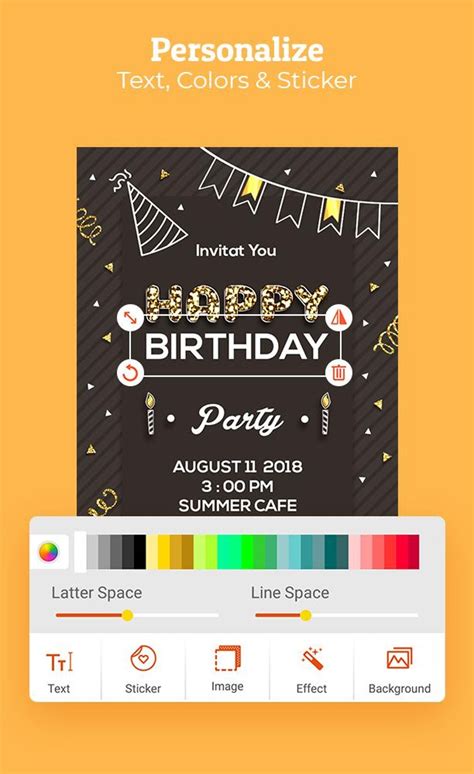 Birthday Invitation Maker Invitation Card Maker For Android Download