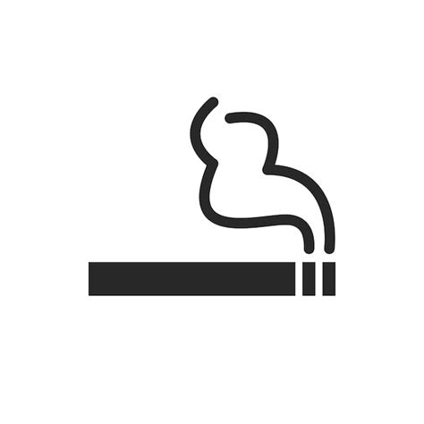 Premium Vector Cigarette Smoke Symbol Glyph Icon Isolated Vector Illustration