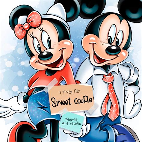 Cartoon Couple In Love Mickey Mouse