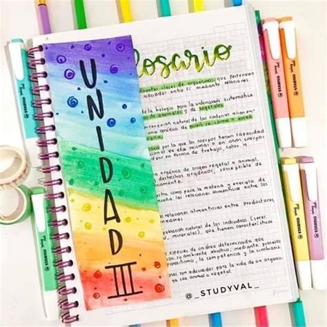 Separador De Parciales Escolares Libreta De Apuntes Titulos Bonitos