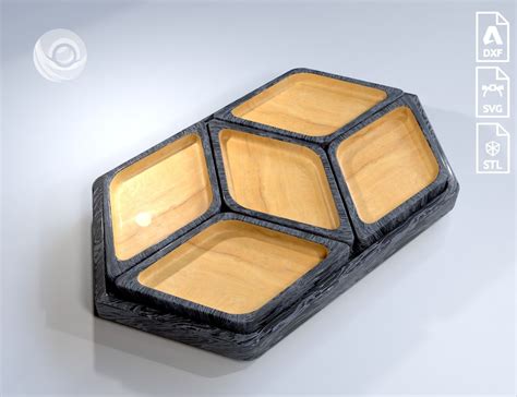 Set Of Custom Rolling Tray Cnc Router Files Stl 3d Print Files Router Template Dxf Svg Files